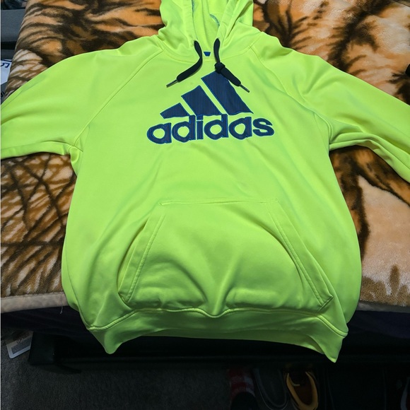adidas | Jackets & Coats | Adidas Mens Neon Green Hoodie | Poshmark